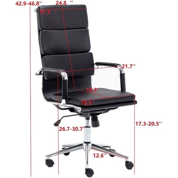 Executive Computer Desk Chair PU Executive Faux Leather Rolling Swivel ...
