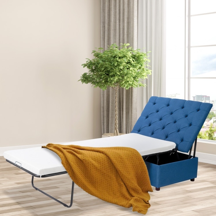 Fold out ottoman sleeper bed with mattress store