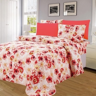 Antonia Wrinkle-Free Microfiber Sheet Set, Red - Bed Bath & Beyond ...