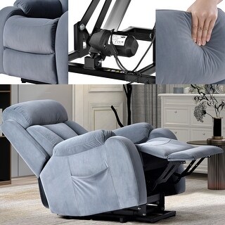 Adjustable Power Remote Control Recliner Sofa with Side Pocket Lift ...