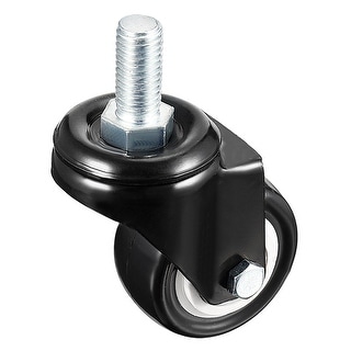 2 Inch Swivel Caster Wheels PU Threaded Caster Wheel M10 x 25mm - Black ...