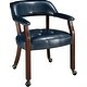 Dining Chairs with Casters Solid Wood Frame Poker Table Chairs - Bed ...