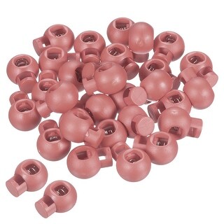 Cord Locks, 30 Pack Ball Spring Toggle Stopper, Brown Red - As picture ...