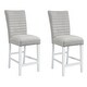 Staccato Grey and White Upholstered Counter Height Stools (Set of 2 ...
