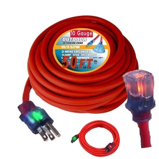 10/3 Contractor Grade 50 ft 10 Gauge Power Extension Cord 10/3 Plug ...