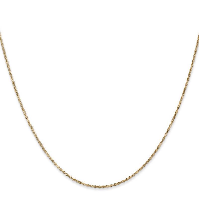 Curata Women's 14k Yellow Gold .8mm Lite-Baby Rope Chain Anklet - 9 ...