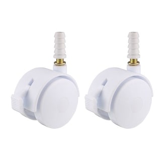 1.85Inch Swivel Caster Wheels Grip Neck Stem Caster Wheel w Brake 2pcs ...