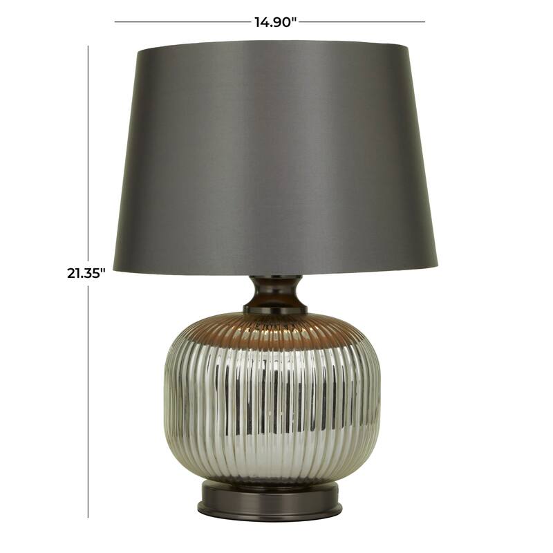 Elegant Silver Glass Table Lamp - Overstock - 35533293