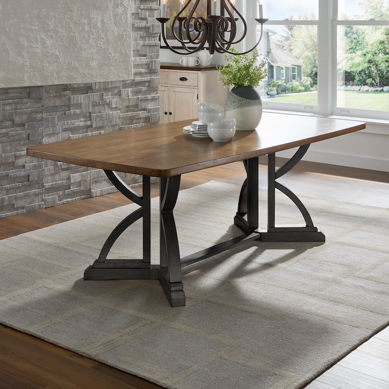 Eleanor 78-inch Oak Dining Table with X-base by iNSPIRE Q Classic ...