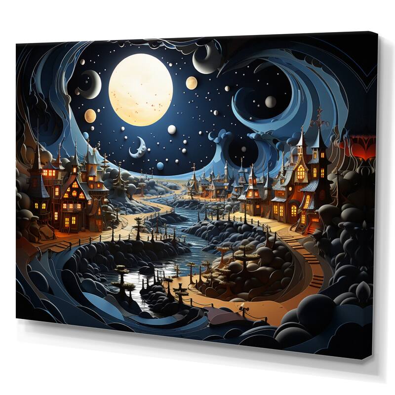 Designart "Surrealism Dreamscapes River I" Surrealism Wall Art Prints ...