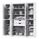 Palace Imports 100% Solid Wood Kitchen China Cabinet Pantry with Glass ...