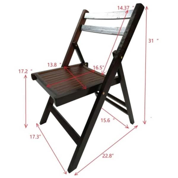 Slatted folding wood event chairs with set of 4 - Bed Bath & Beyond ...