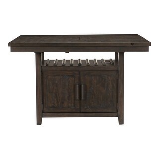 Rectangular Counter Height Table 1pc with Storage Cabinet Butterfly ...