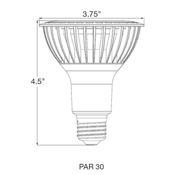 21.5 Watt LED PAR30 Long Neck 3000K 40 Beam Angle Medium base 120-277V ...