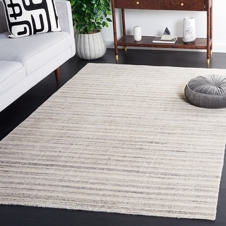 SAFAVIEH Handmade Mirage Ajete Modern Stripe Wool Rug - On Sale - Bed ...