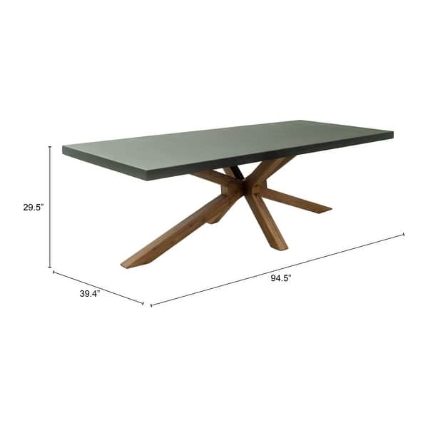 Suan Rectangular Dining Table Gray - Bed Bath & Beyond - 41675054