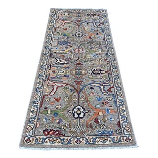 Shahbanu Rugs Dried Clay Gray Hand Knotted Aryana Collection Bidjar ...