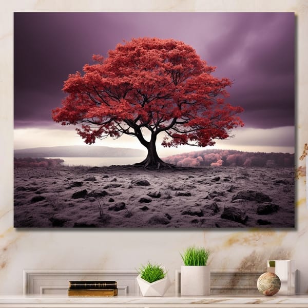purple tree canvas
