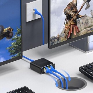 1000Mbps High Speed Splitter, Connect Two Devices Simultaneously - Bed ...