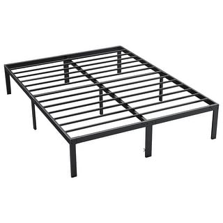 Heavy Duty Metal Bed Frame with Sturdy Steel Slat Support - Bed Bath ...