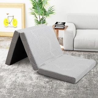 Folding Mattress, 4-Inch Tri-Fold Memory Foam Mattress with Breathable ...