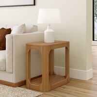 Plank and Beam Forma Rectangular Side Table - 25" - On Sale - Bed Bath ...