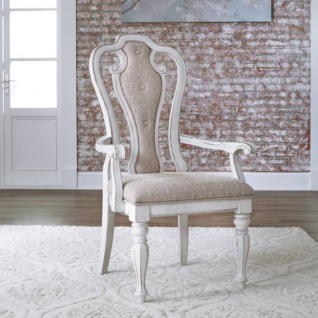 Magnolia Manor Antique White Weathered Bark Spindle Back Side Chair ...