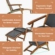 Wood Folding Chaise Lounge Chair Outdoor Foldable Chair - Bed Bath ...