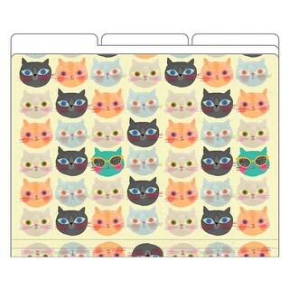 Cool Cat 3-Pack Decorative Reusable Flexible Plastic File Folders Made ...