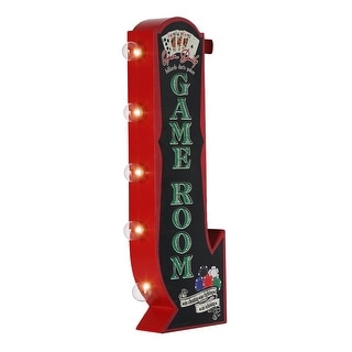 Vintage Game Room Off the Wall LED Marquee Sign - 25" H x 8.25" L ...