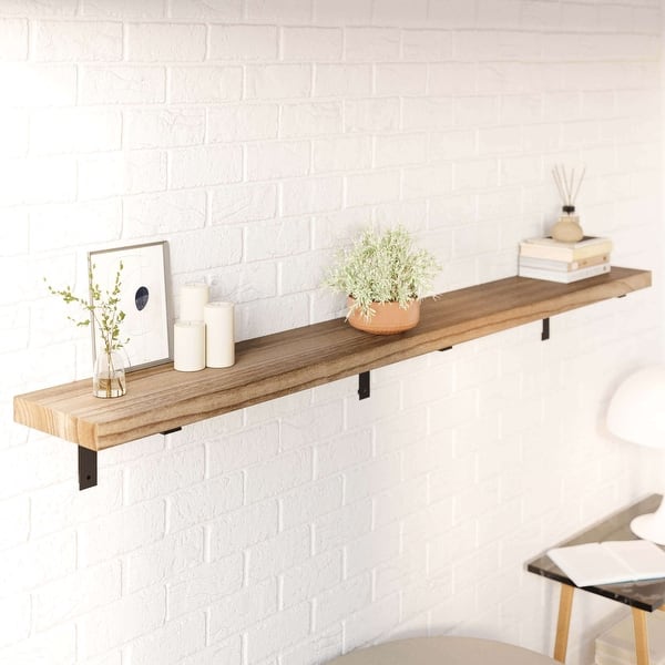 Wallniture Cervo 72 inch Floating Shelf, Wall Shelves for Living Room ...