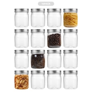 8 oz Clear Plastic Food Storage Containers with Airtight Lids, 16-Pack ...