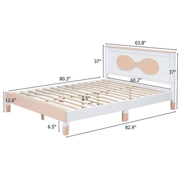 Queen Size Wooden Bow Bed - Bed Bath & Beyond - 40963315