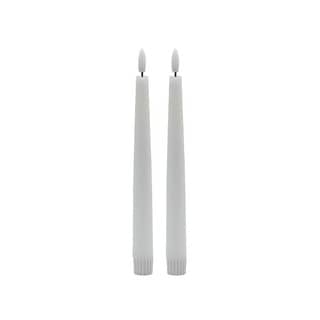 Pointed Flameless Taper Candles - 8.5" - Set of 2 - Bed Bath & Beyond ...