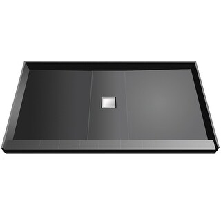 Tile Redi WD3772C-PVC Wonder Drain 72" X 37" Three Wall Alcove Shower ...