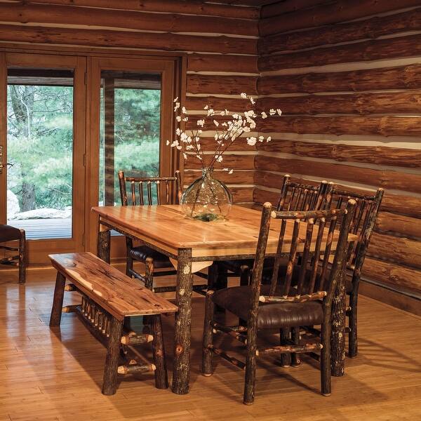 Hickory Log Farm Bench - Bed Bath & Beyond - 33609836