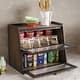 2 Layer Bread Box, Wood Food Storage Container - 15.74" x 9.84" - Bed ...