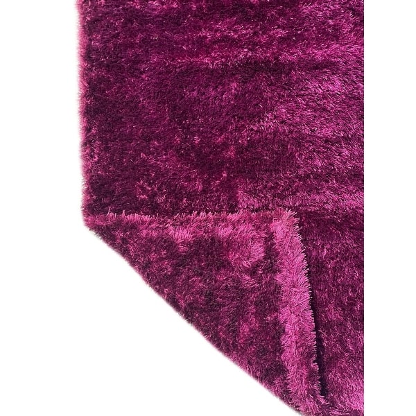 Purple 2x5 Feet Long Soft Absorbent Bathroom Bath Mat Shimmer Shag ...