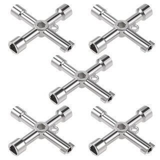 Electrical Cabinet Key 4-Way Triangle/Square Water Meter Box Key 5Pcs ...