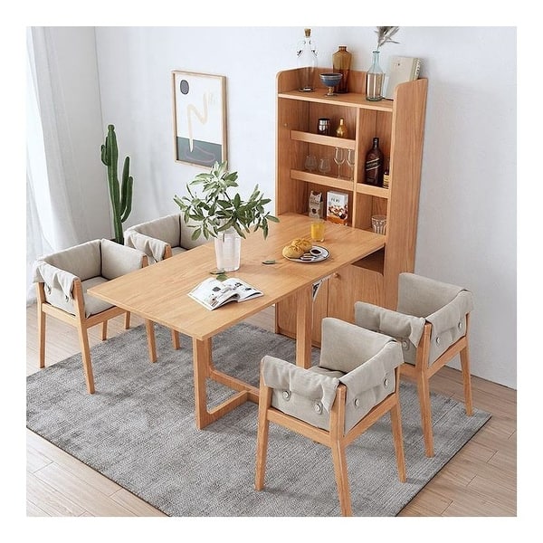 Modern Dining Room Sets Creative Design Combine Wooden Cabinet Wall ...