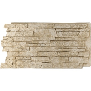 Acadia Ledge Stacked Stone, EverStone Faux Stone Siding Panel - Bed ...