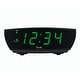 Equity by La Crosse 75902 Green LED 0.9 Inch Digital Alarm Clock - Bed ...