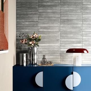 Merola Tile Tucson Dark Grey 1-7/8" x 17-3/4" Porcelain Floor and Wall ...
