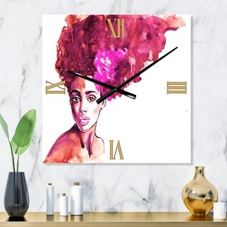Designart 'Portrait of African American Woman VI' Modern Metal Wall ...