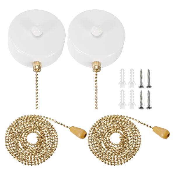 AC125/250V Pull Chain Switch 2 Pack On-Off Ceiling Fan Switch for Wall ...