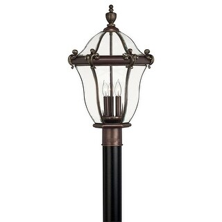 Hinkley Lighting San Clemente 23" Tall 3 Light Post Light with Clear ...