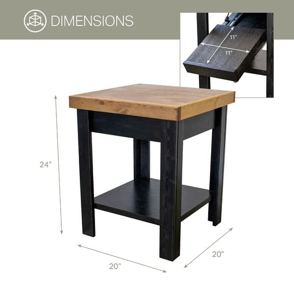 American Furniture Classics Model DEF24BSTD Gun Concealment Nightstand ...