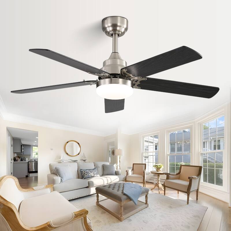 42 inch Ceiling Fan with Remote,Dual Blade Finish,3CCT LED Light ...