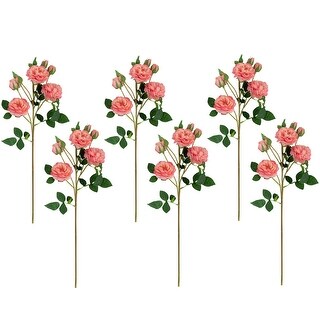 real touch™ pink artificial camellia rose floral sprays set of 6 23 ...