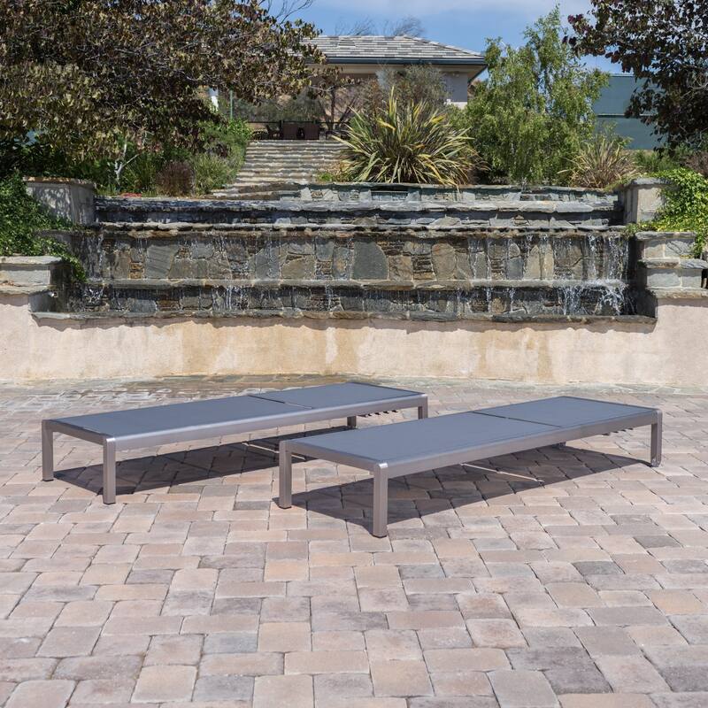 Cape Coral Mesh Chaise Lounges (Set of 2) by Christopher Knight Home ...